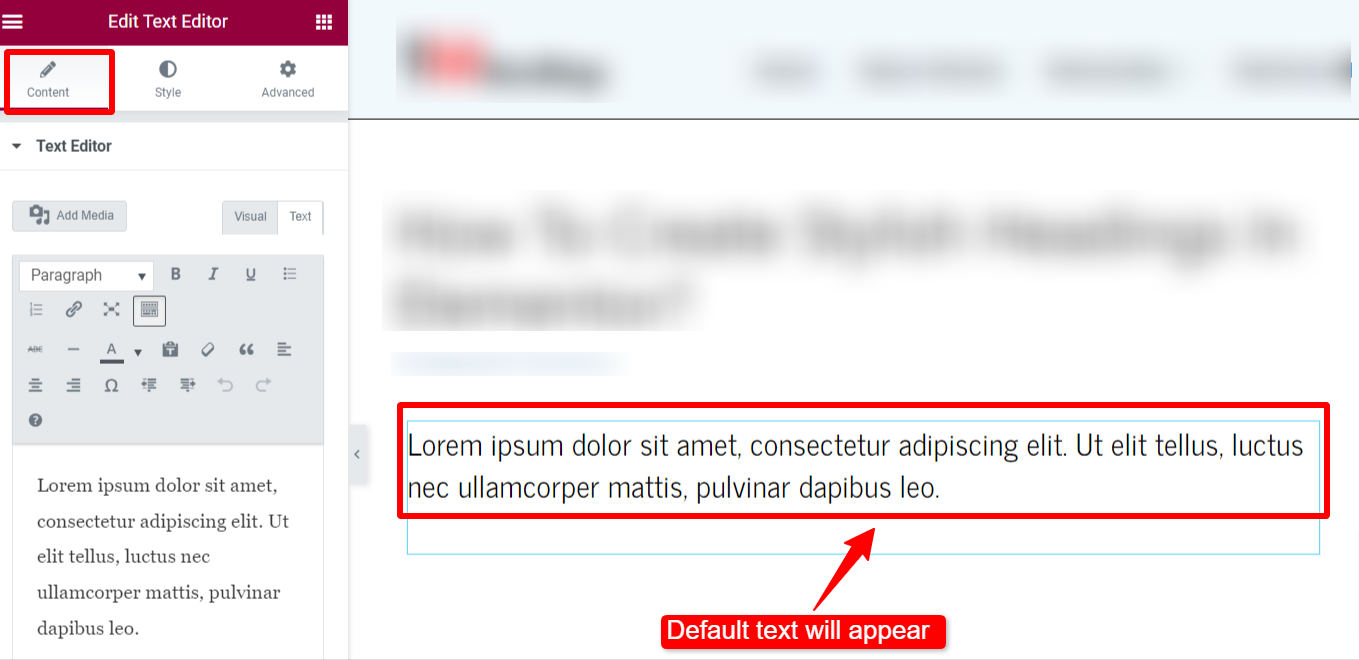 How to Add and Edit a Paragraph in Elementor? | 1MillionBlogs